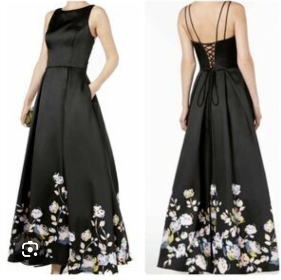 Betsy & Adam | Dresses | New Betsy Adam Womens Size 6 Black Lace Up ...